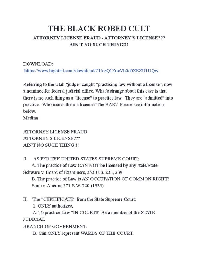 Attorney License Fraud Exposed | PDF | United States Constitution | Bar ...
