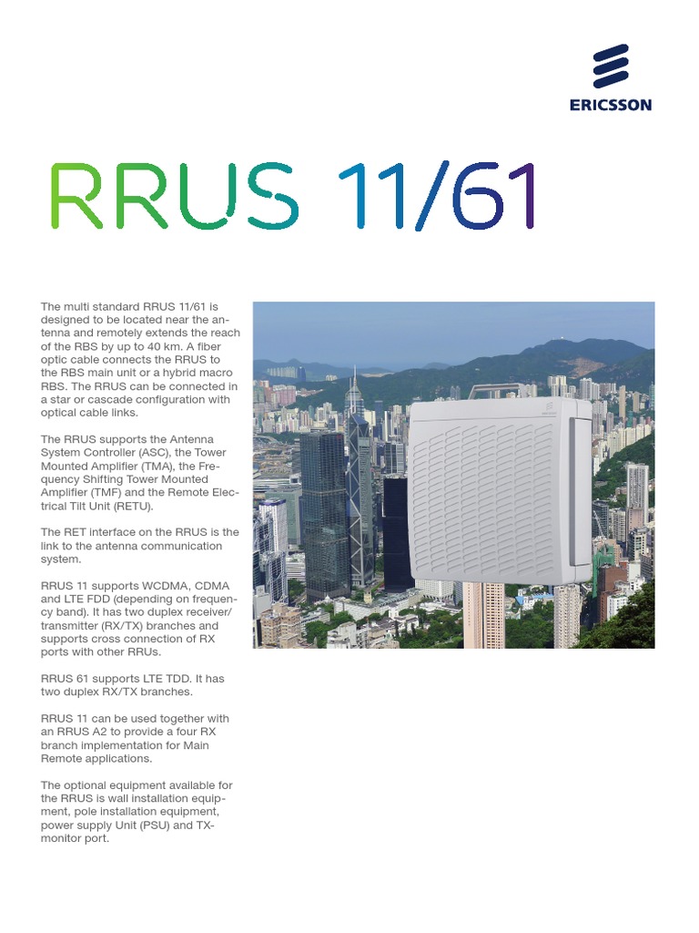 Rru 11 61 | PDF | Duplex (Telecommunications) | Lte (Telecommunication)