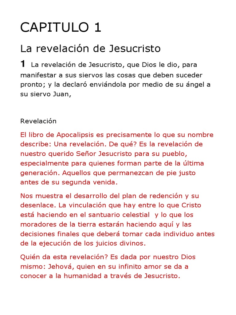 Apocalipsis 1 Pdf Cristo Título Salvación