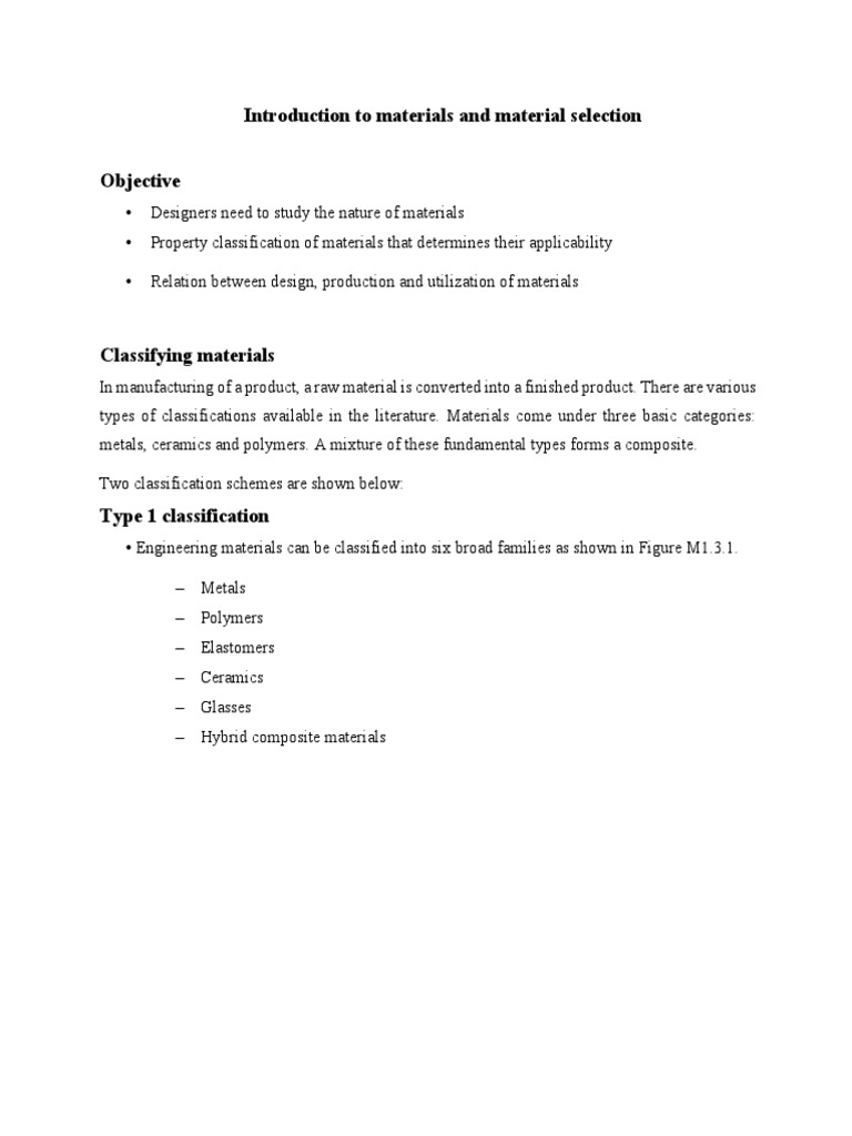 Introduction to materials selection | PDF | Metals | Iron