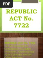 MODULE 7 - RA 7722 - Higher Education Act of 1994 | PDF | Curriculum