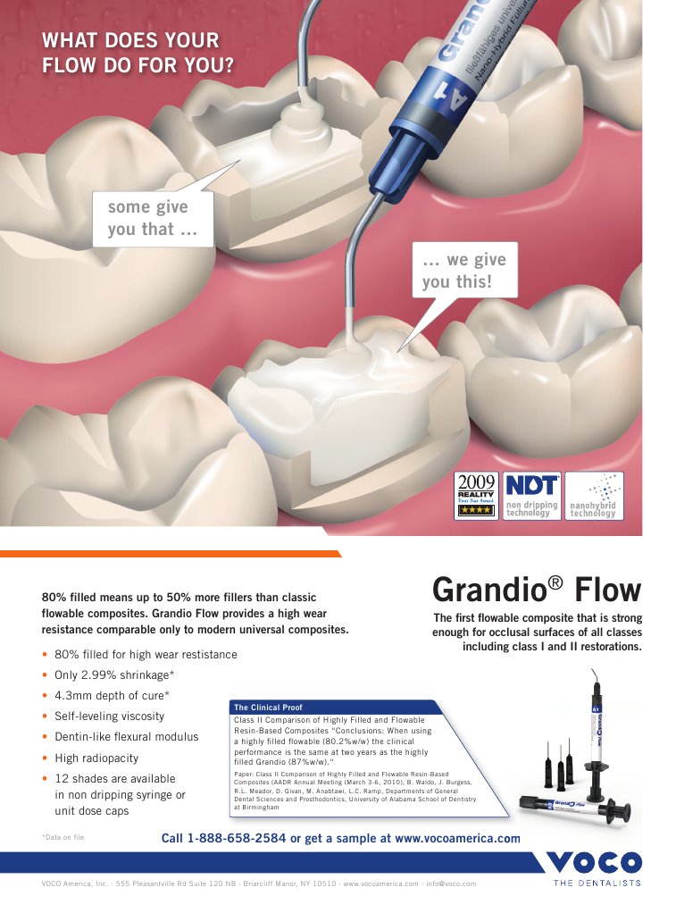 Grandio Flow Product Info. | PDF | Dentistry Branches | Medical Specialties