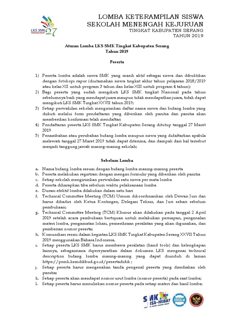 Aturan Lomba LKS PDF | PDF