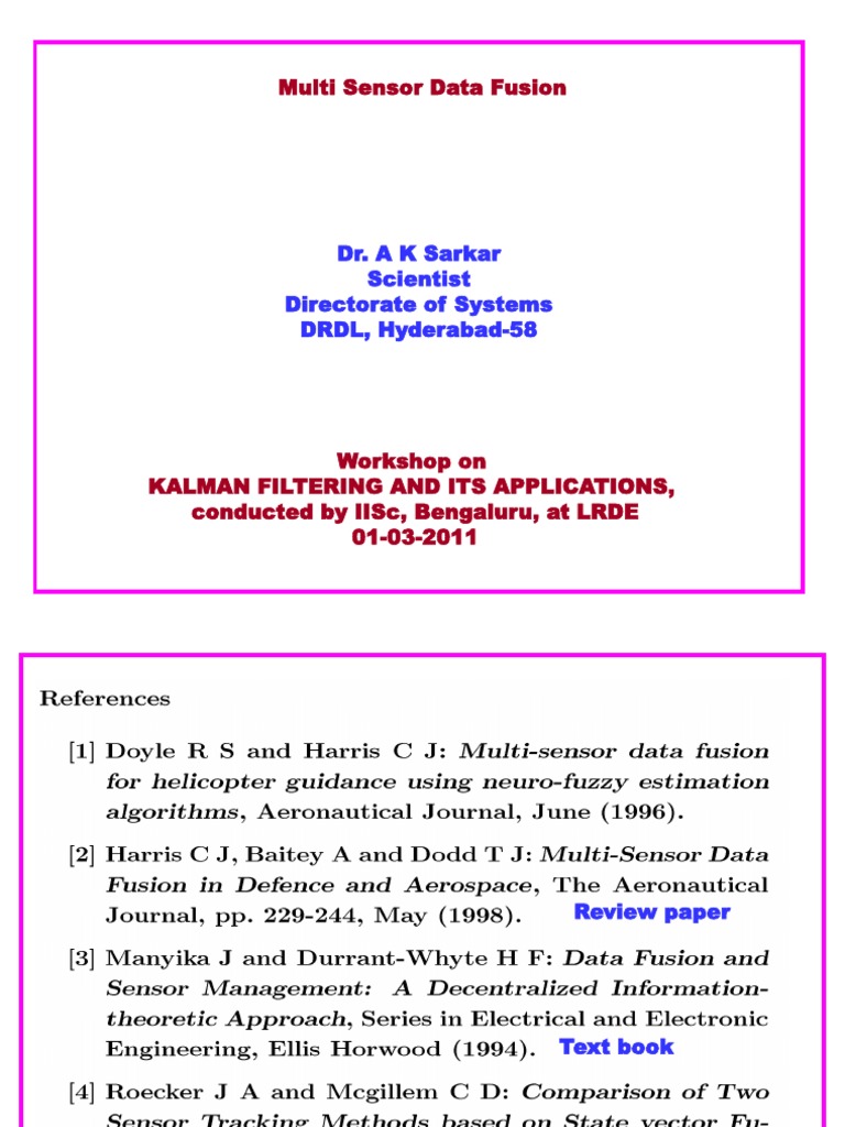 Multi Sensor Data Fusion | PDF | Inertial Navigation System | Teaching ...