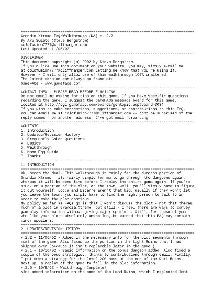 Grandia Xtreme Guide | PDF | Strategy Guide | Leisure