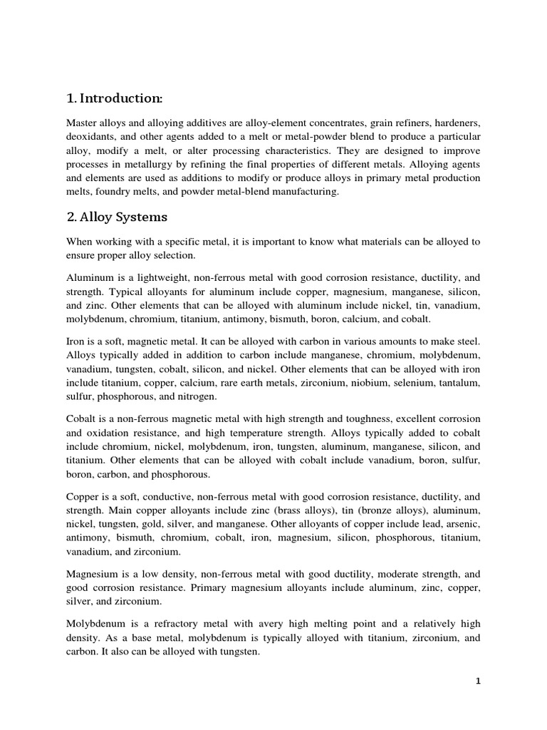 Additives and Refractories Report in Foundry | PDF | Alloy | Cast Iron