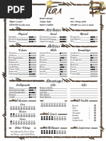 Project Moon TRPG Character Sheet | PDF