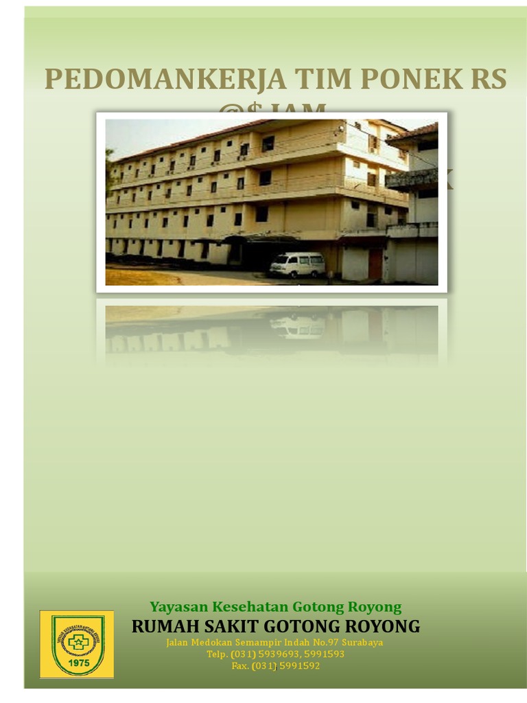 Pedoman Kerja Tim Pelaksana Program Ponek Rs 24 Jam 2019 | PDF