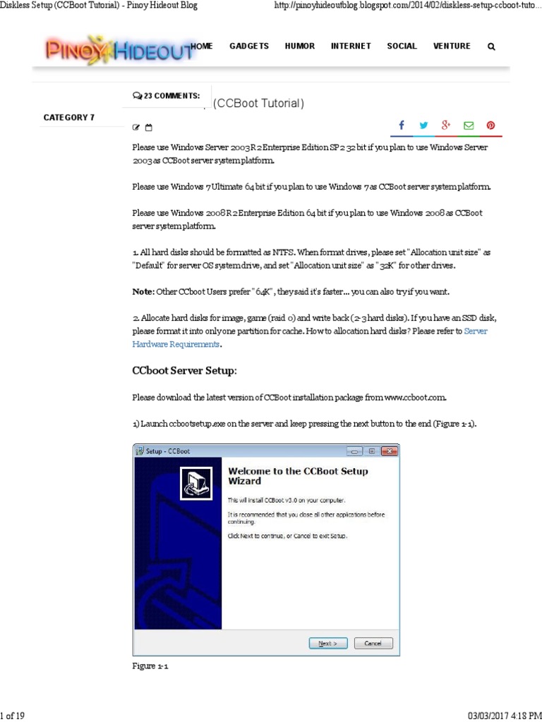 Diskless Setup (CCBoot Tutorial) | Download Free PDF | Booting | Microsoft Windows