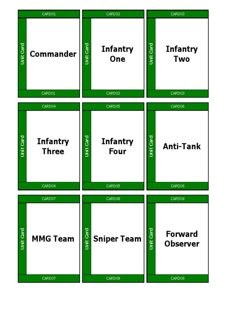 Bolt Action Solo Play Cards | PDF | Infantry | Wars & Military