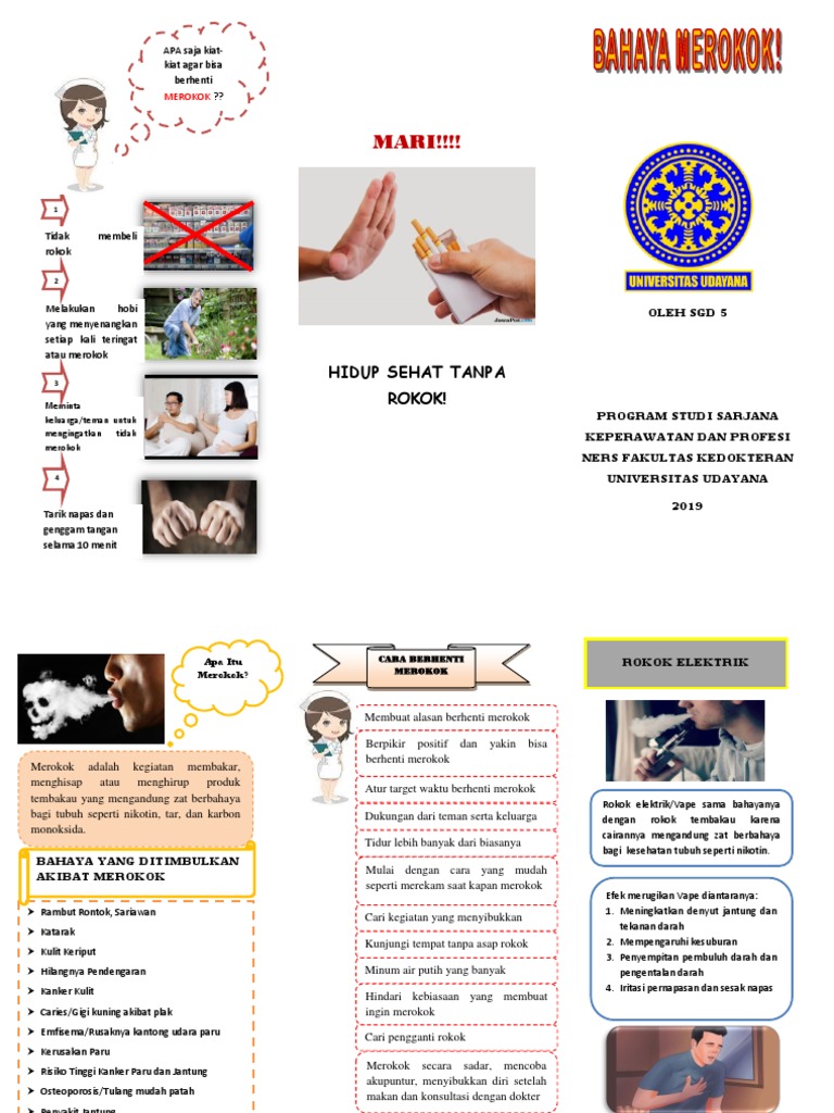 Leaflet Bahaya Merokok | PDF