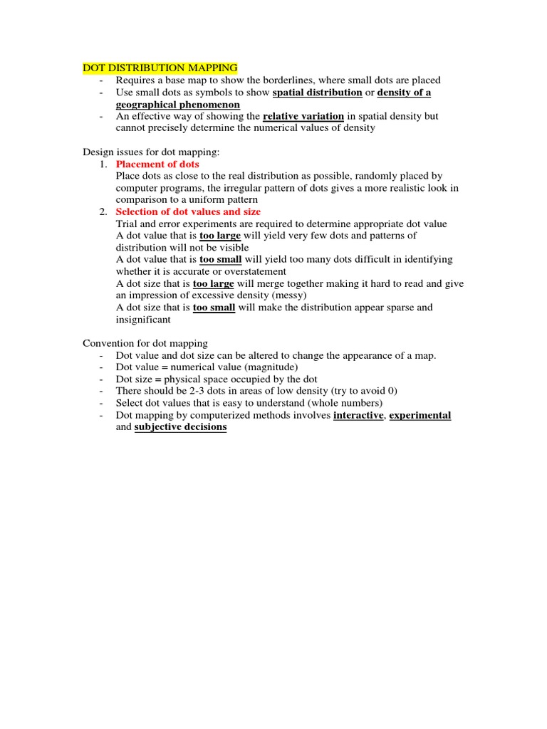 Dot Mapping for Geographers | PDF