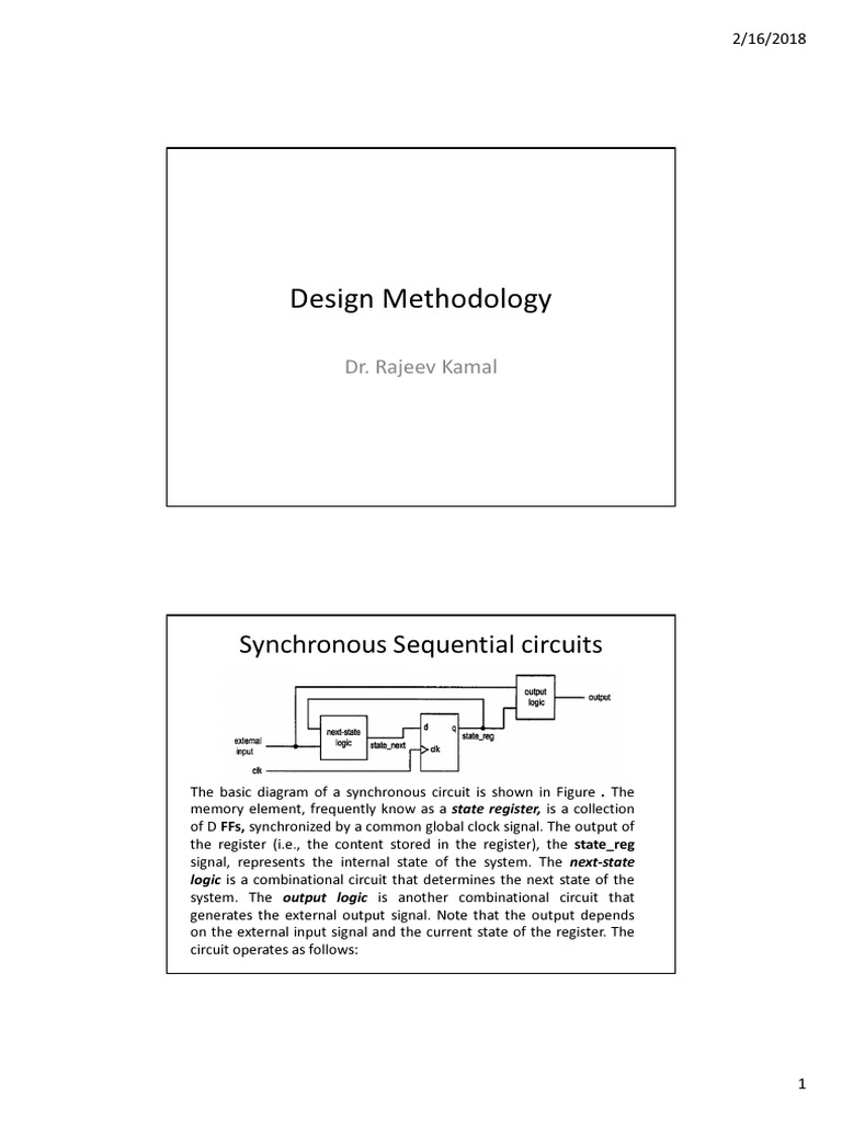 Design Methodology: Synchronous Sequential Circuits | PDF | Information And Communications ...