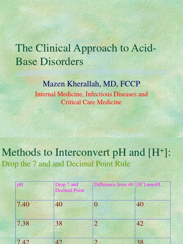 Approach Acid Base Problems | PDF | Medical Specialties | Clinical Medicine