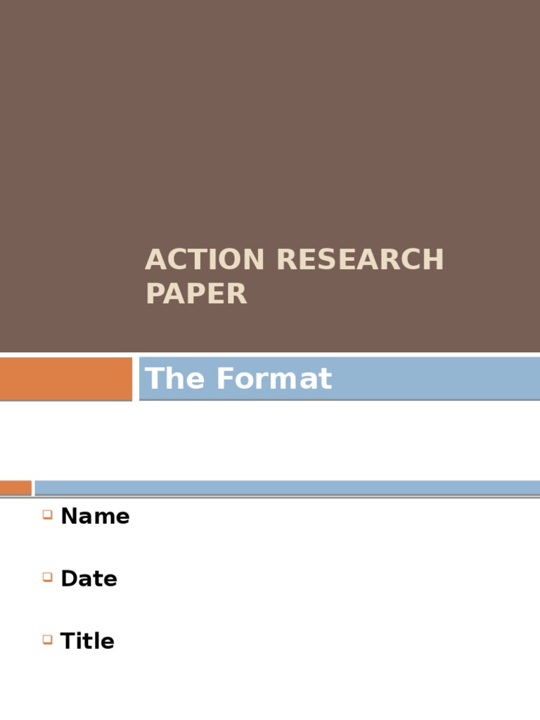 Action Research Paper | PDF