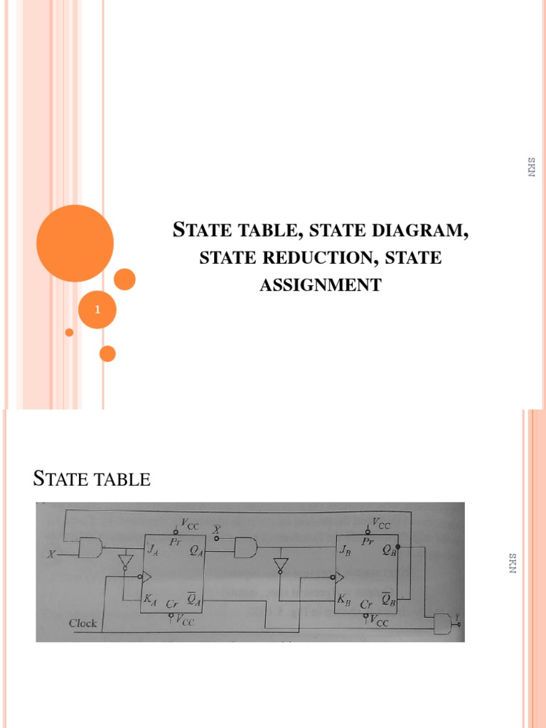 Tate Table State Diagram State Reduction State Assignment | PDF | Computer Engineering ...