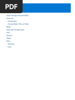 Azure Blob Storage Documentation | PDF | Microsoft Azure | Virtual Machine