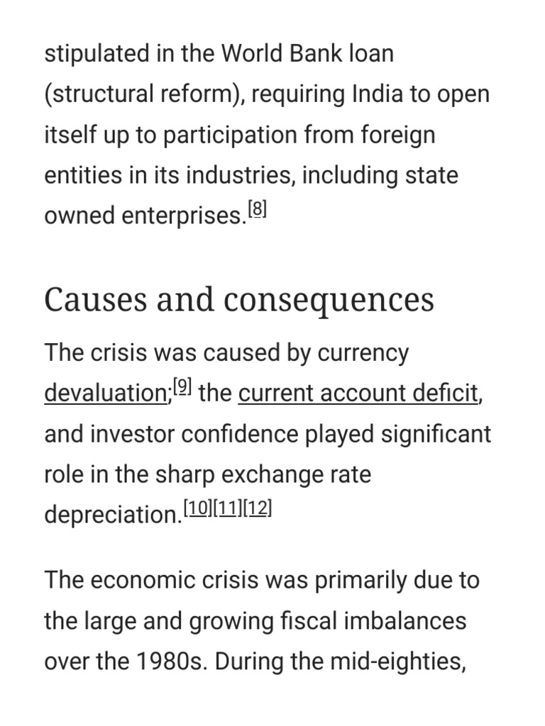 India's 1991 Economic Crisis and Reforms | PDF | Government Budget ...