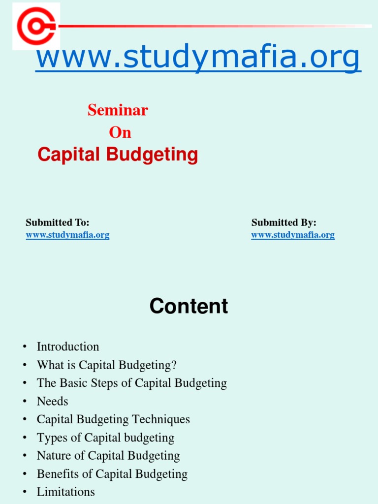 Mba Capital Budgeting | PDF | Capital Budgeting | Economies