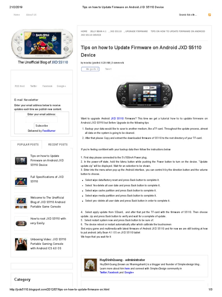 S5110 - V2.5 Upgrading Method | PDF | Android (Operating System) | Google+