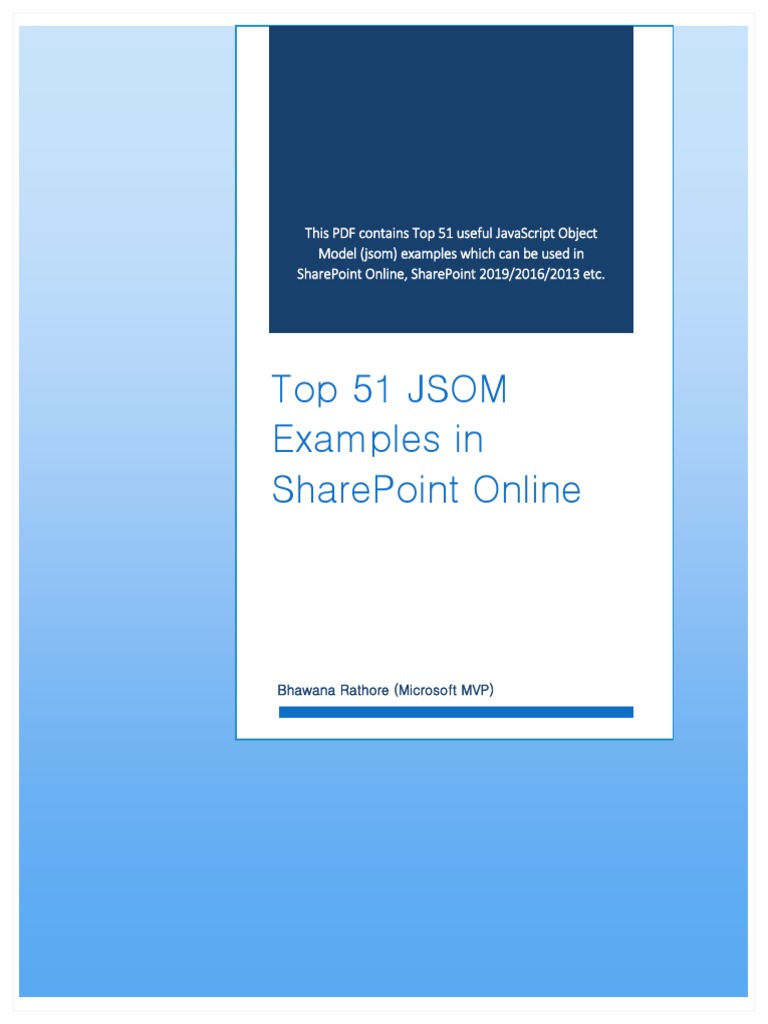 51 JSOM Examples for SharePoint Online | PDF | J Query | Share Point