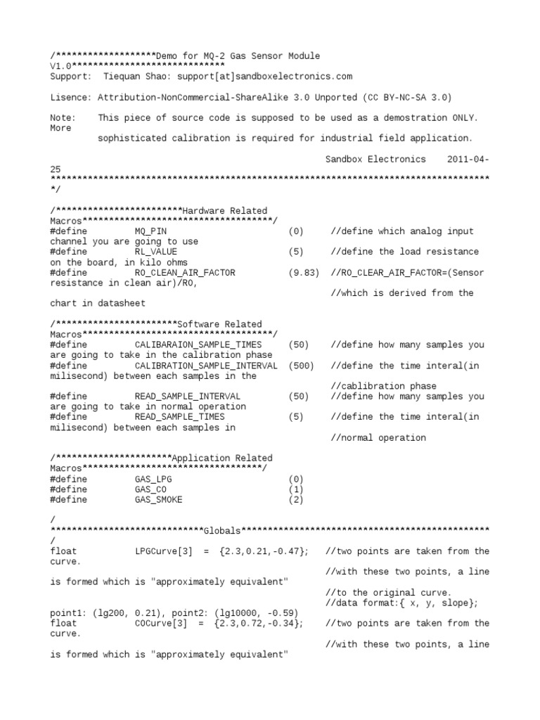 Kalibrasi Pembacaan Sensor Mq-2 | PDF | Electrical Engineering ...