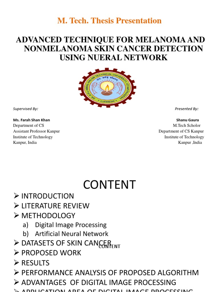 Skin Cancer Detection Using Artificial Neural Network | PDF | Image ...