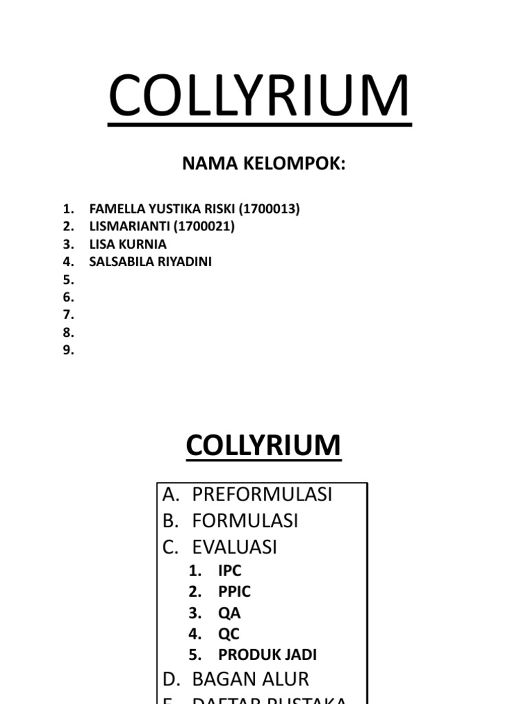 COLLYRIUM | PDF
