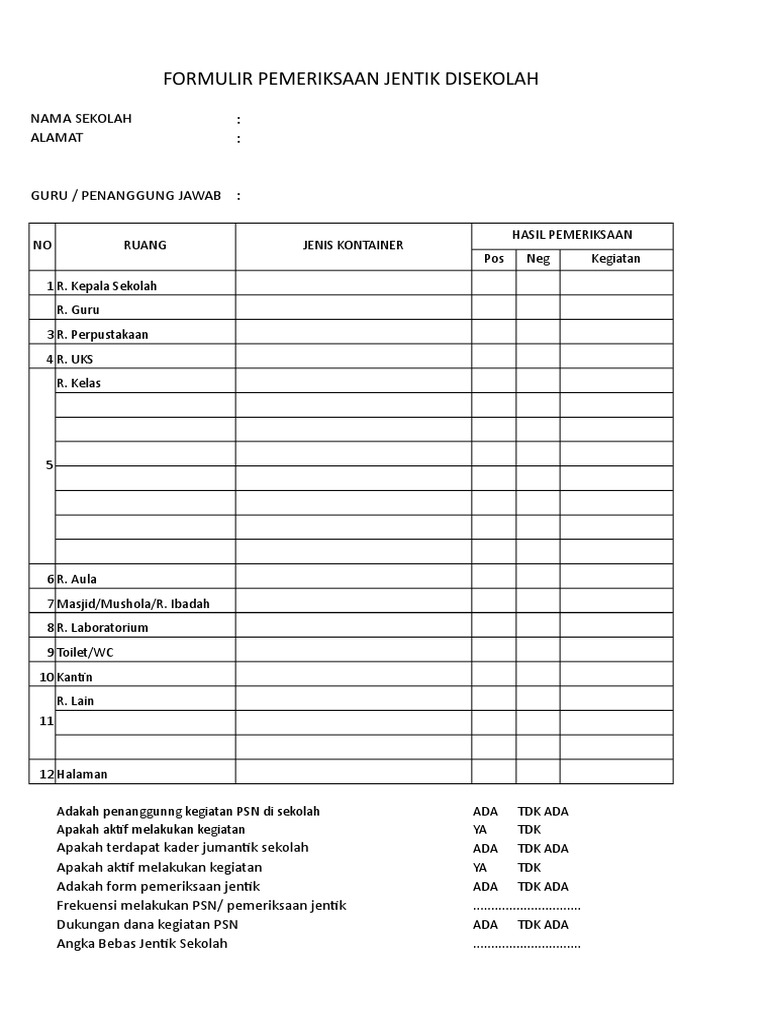 Form PJB Sekolah | PDF | Karier & Perkembangan