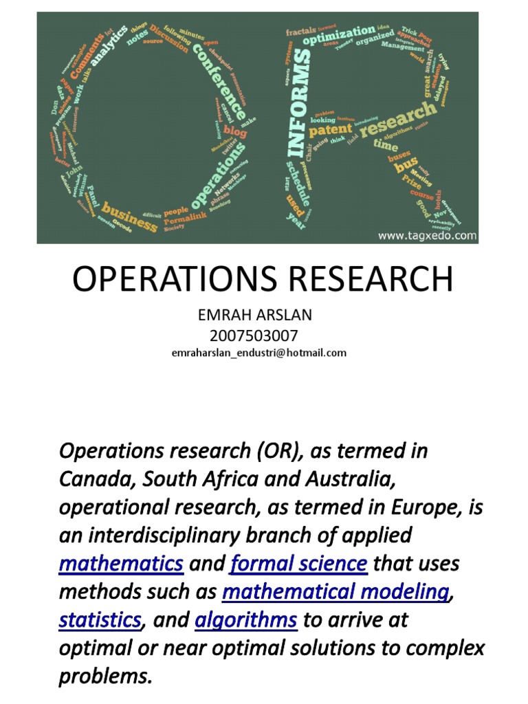 Operations Research | PDF