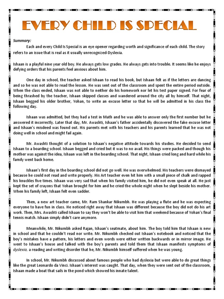 Every child is special | Learning | Psychological Concepts | Free 30 ...