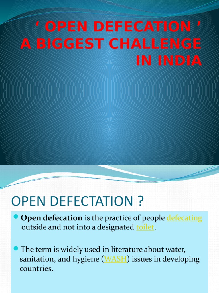Open Defecation ' | PDF | Sanitation | Sewerage