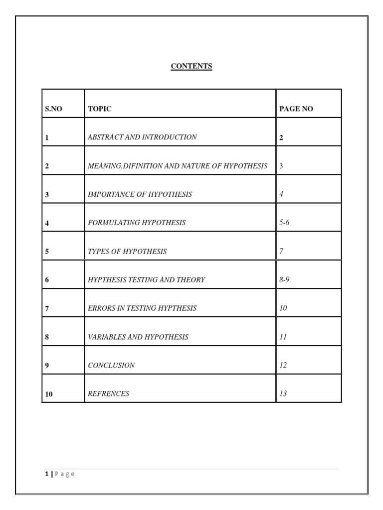 HYPOTHESIS IN RESEARCH METHODOLOGY - Docx Assignment | PDF | Hypothesis | Statistical Hypothesis ...