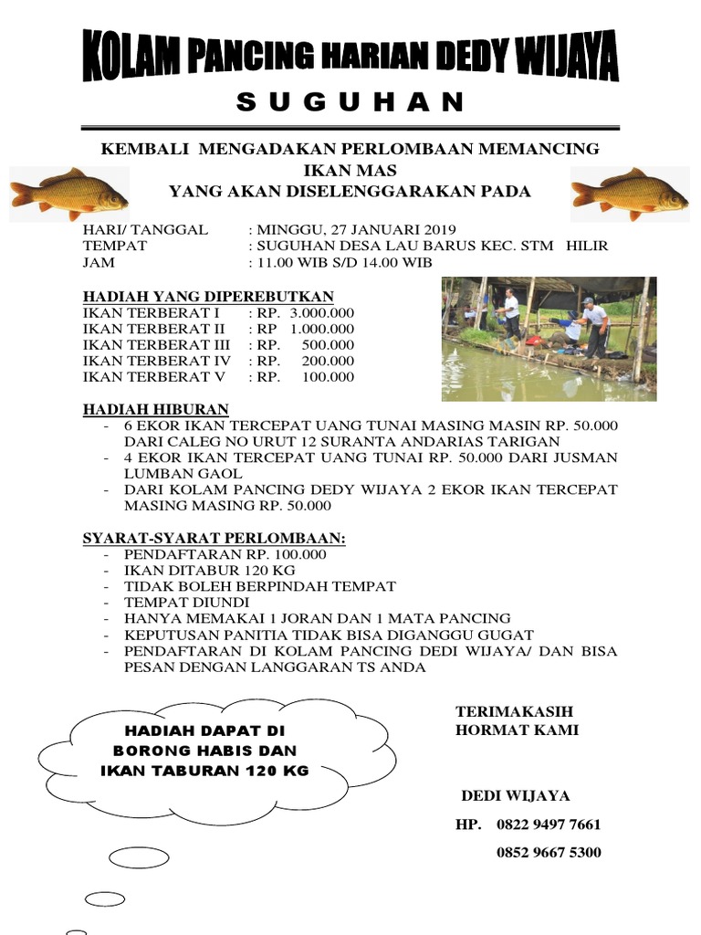 Lomba Memancing Ikan Mas dan Lele | PDF