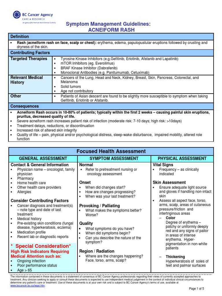 Acneiform Rash PDF | PDF | Health Care | Cancer