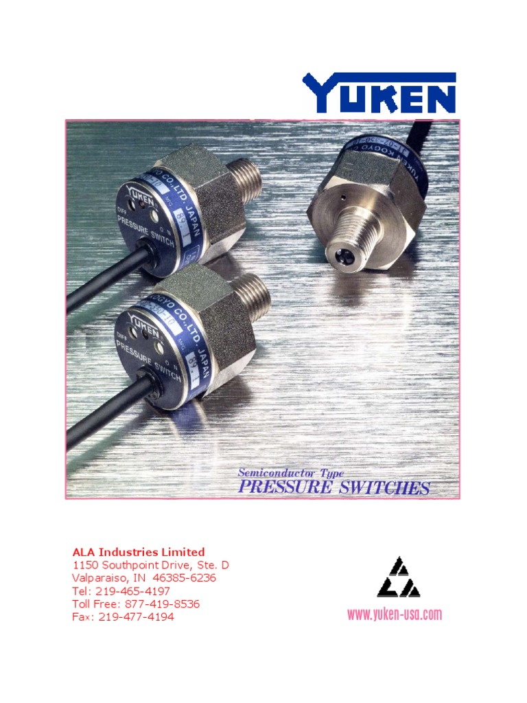 JT Pressure Switches | PDF | Fahrenheit | Relay