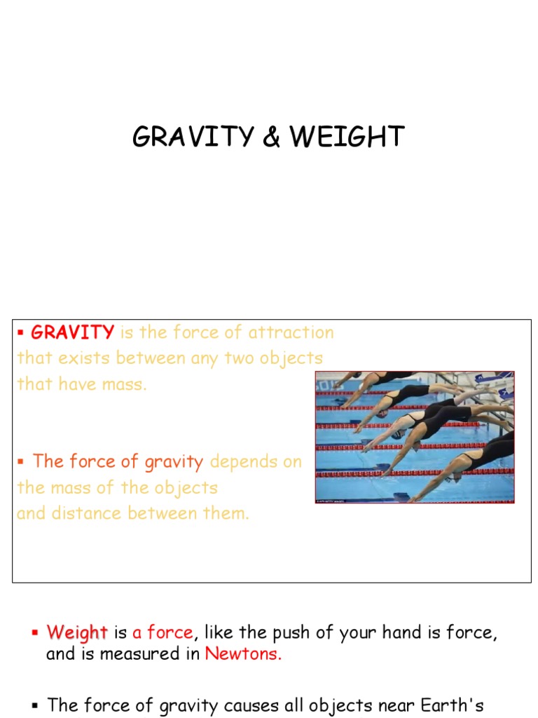 Gravity and Weight | PDF | Mass | Friction