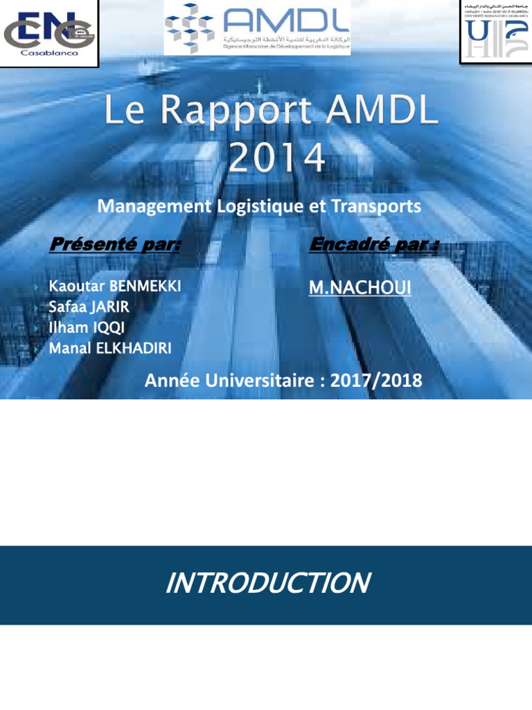 Amdl 2014 | PDF | Maroc | Logistique