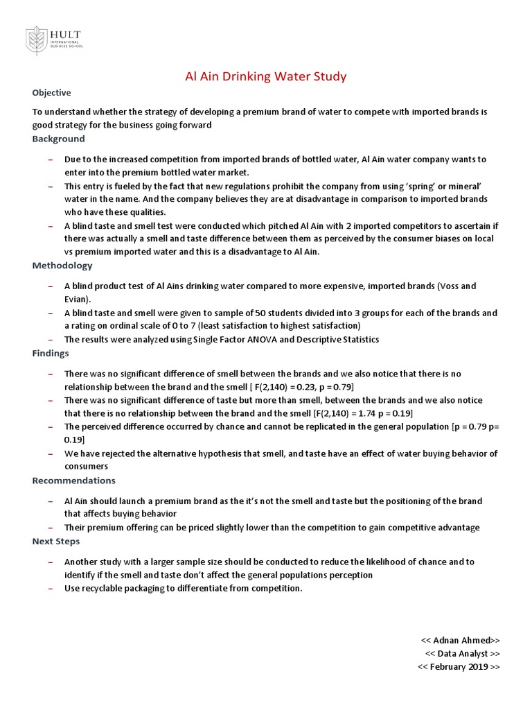 Critical Analysis Report - Adnan | PDF | Brand | Data Analysis
