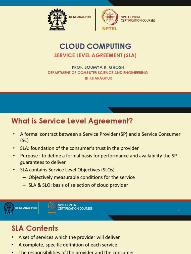 Cloud Computing IIT Kanpur PDF | PDF | Service Level Agreement ...
