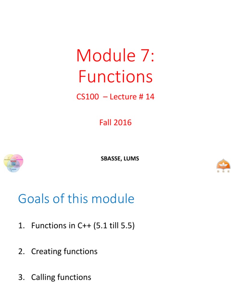 Lecture 14 Functions | PDF | Parameter (Computer Programming) | Subroutine Lecture 14 Functions | PDF | Parameter (Computer Programming) | Subroutine