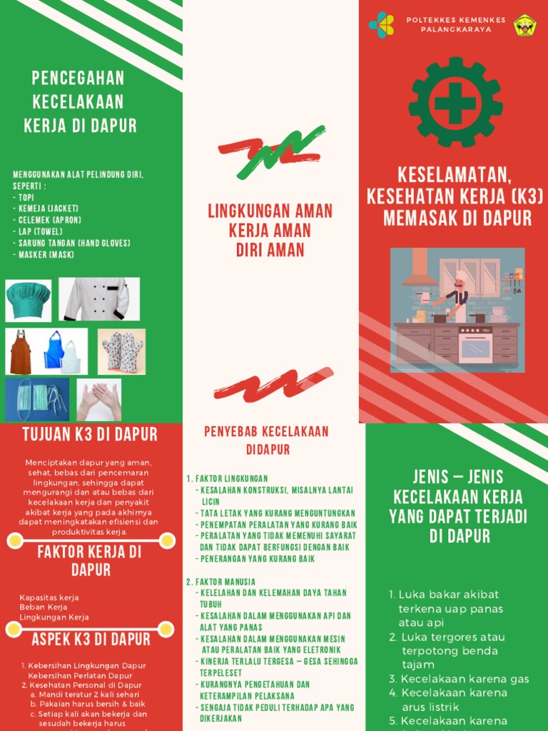 Leaflet k3 Memasak Di Dapur | PDF