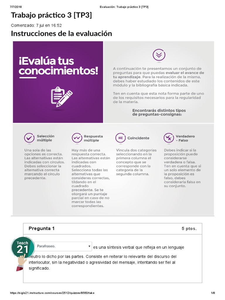 Evaluación - TP3 Mediacion Comunitaria 2018 | PDF | Las emociones | Comunicación