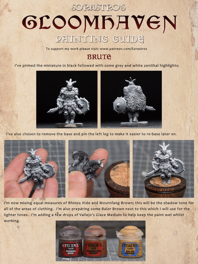 Gloomhaven Brute Painting Guide | PDF