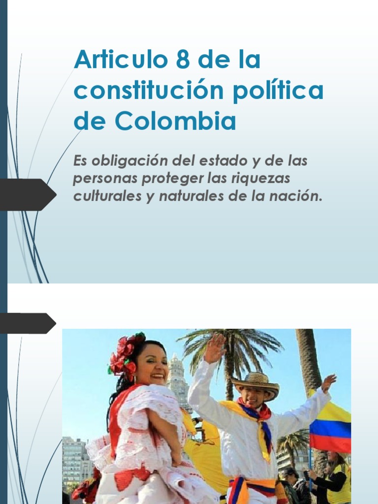 Diapositivas Articulo 8 Constitución Política de Colombia | PDF