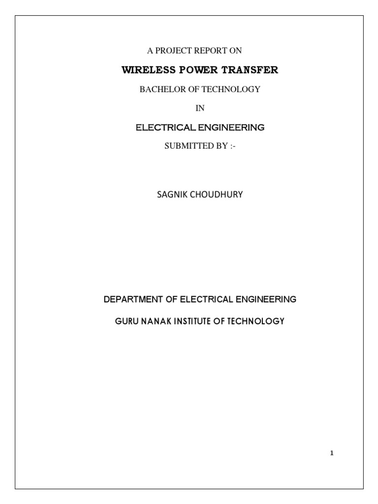 Wireless Power Transfer: A Project Report On | PDF | Rectifier ...