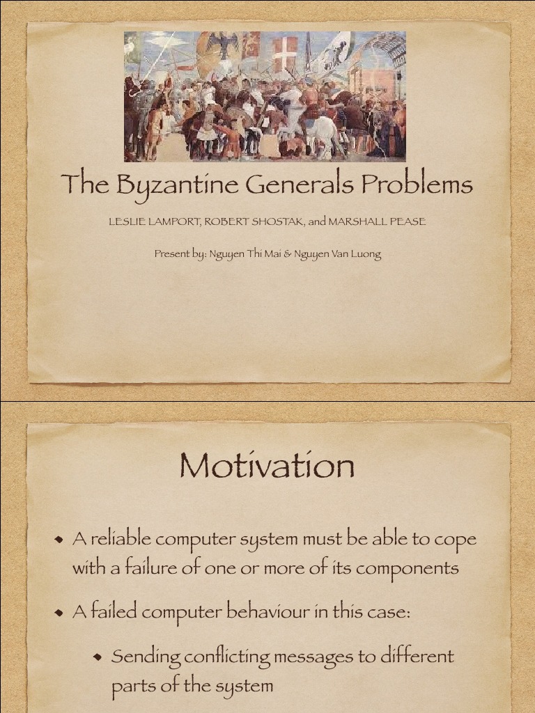 The Byzantine Generals Problems | PDF | Algorithms | Systems Engineering
