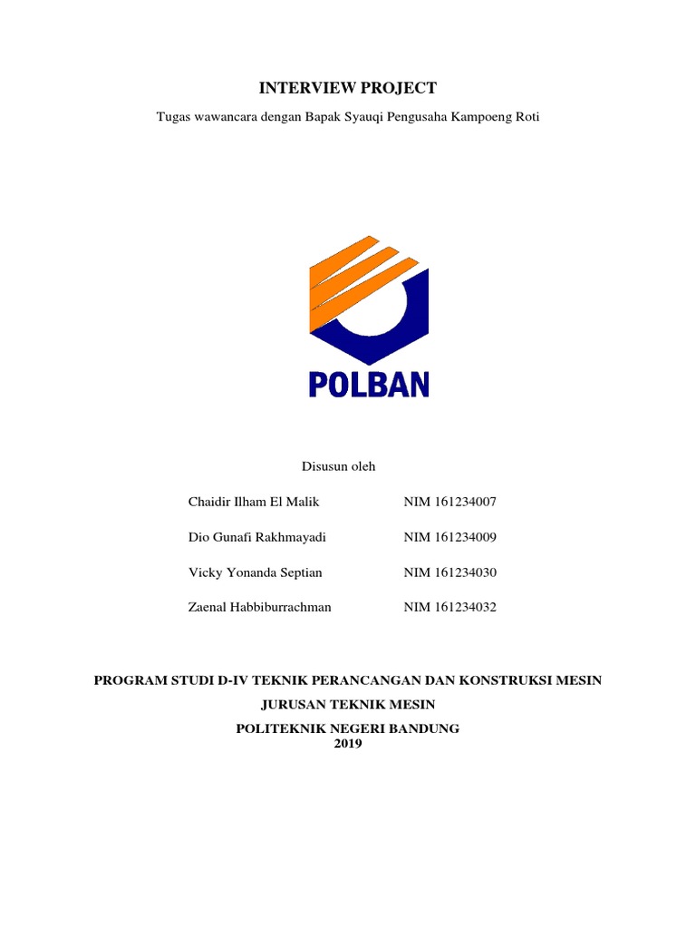 Laporan Interview Project | PDF | Bisnis | Pengelolaan Keuangan & Uang