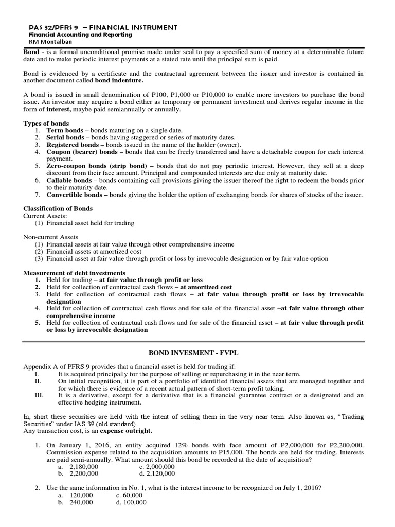 Pas 32 Pfrs 9 Part 2 | PDF | Bonds (Finance) | Discounting