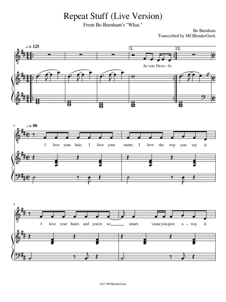 Repeat Stuff Live Version | PDF